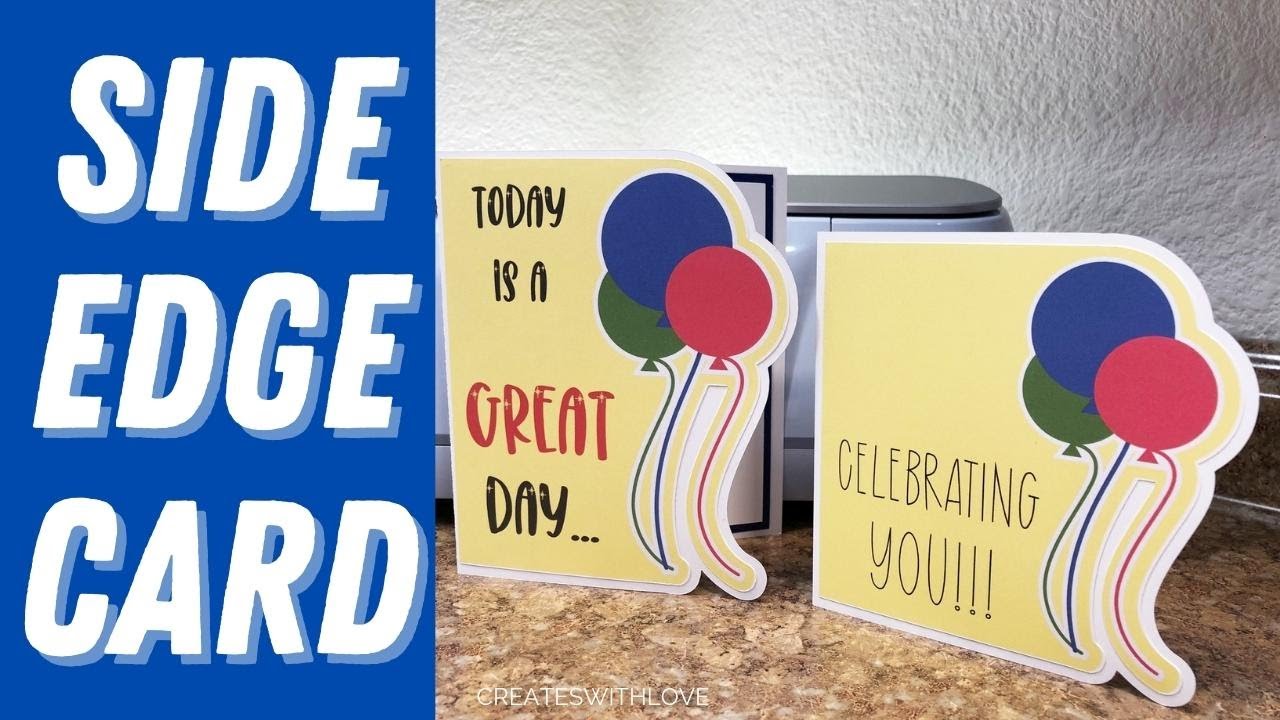 How to Make a SIDE EDGE CARD in Cricut Design Space - YouTube