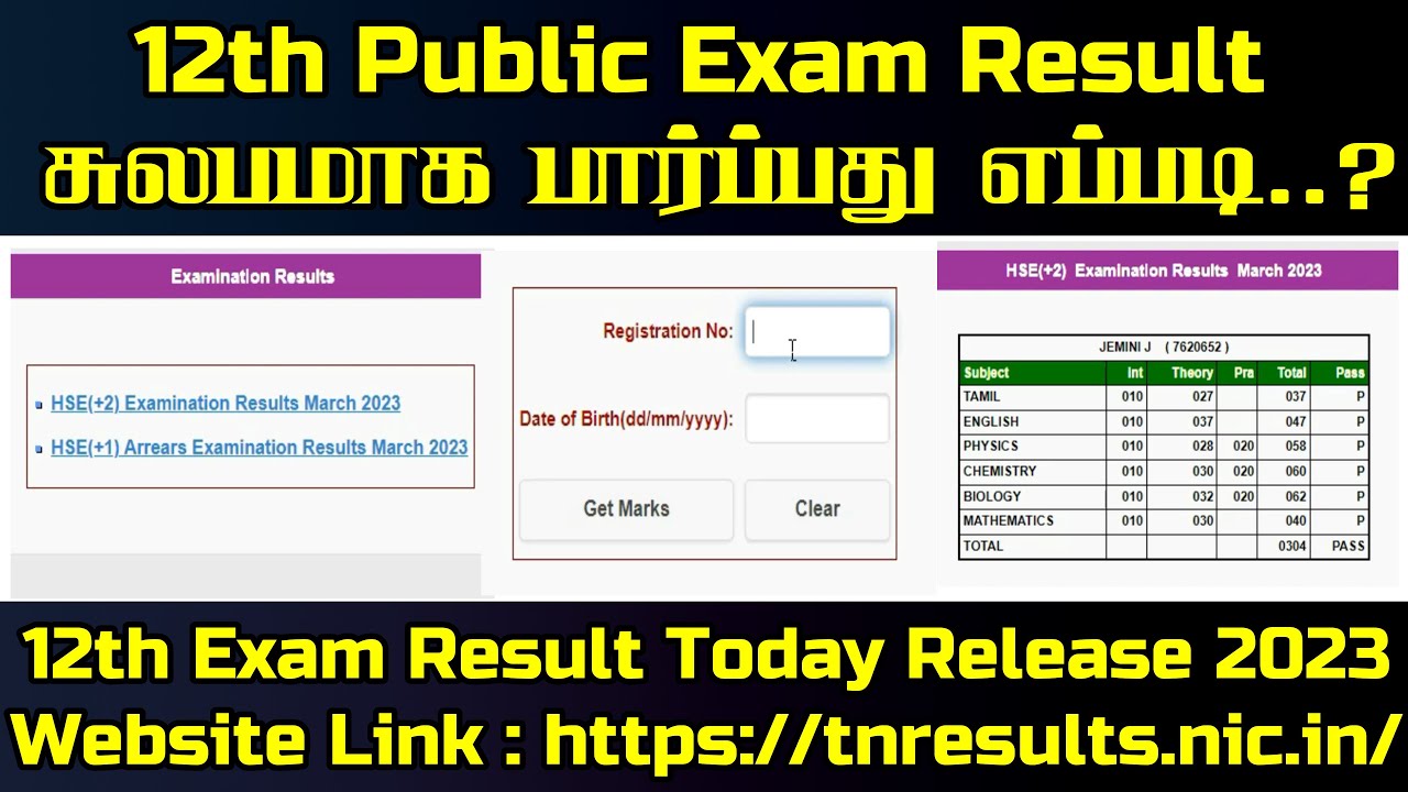 How to See 12th Public Exam Result 2023 - YouTube