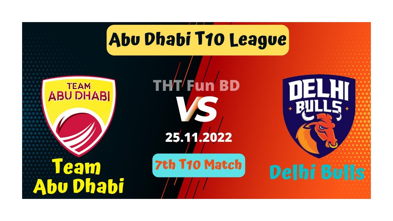 Team Abu Dhabi vs Delhi Bulls | TAD v DB | Abu Dhabi T10 League Live ...