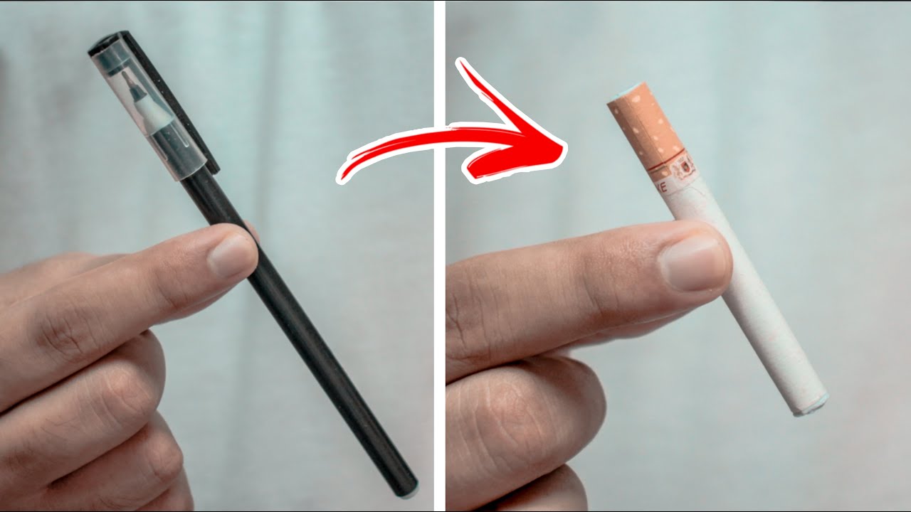VISUAL Pen Magic Trick REVEALED | Pen Instantly Changes To Cigarette ...