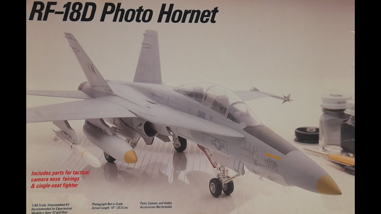 Testors 1/48 RF-18D(ATARS) Photo Hornet unboxing - YouTube