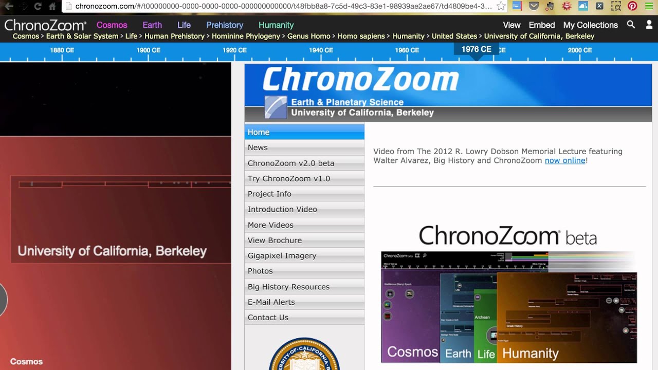 ChronoZoom 時間軸 - YouTube