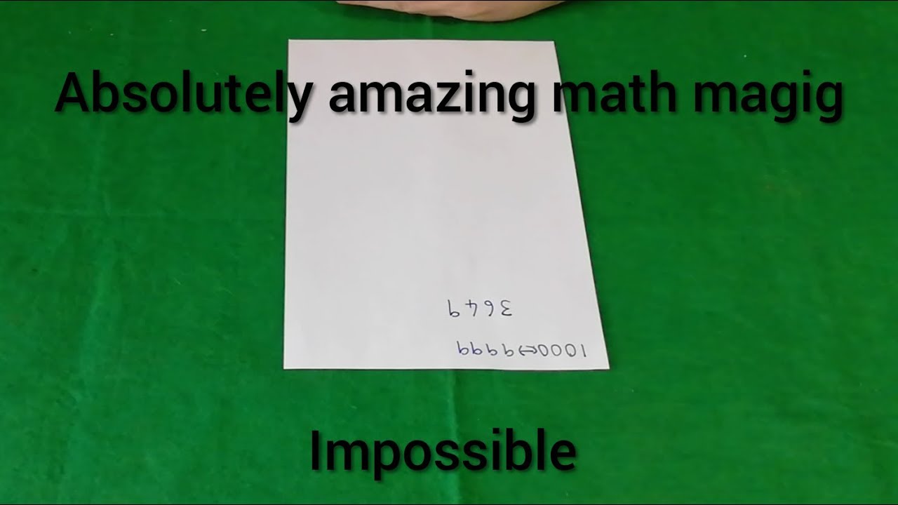 Absolutely incredible math magic - YouTube