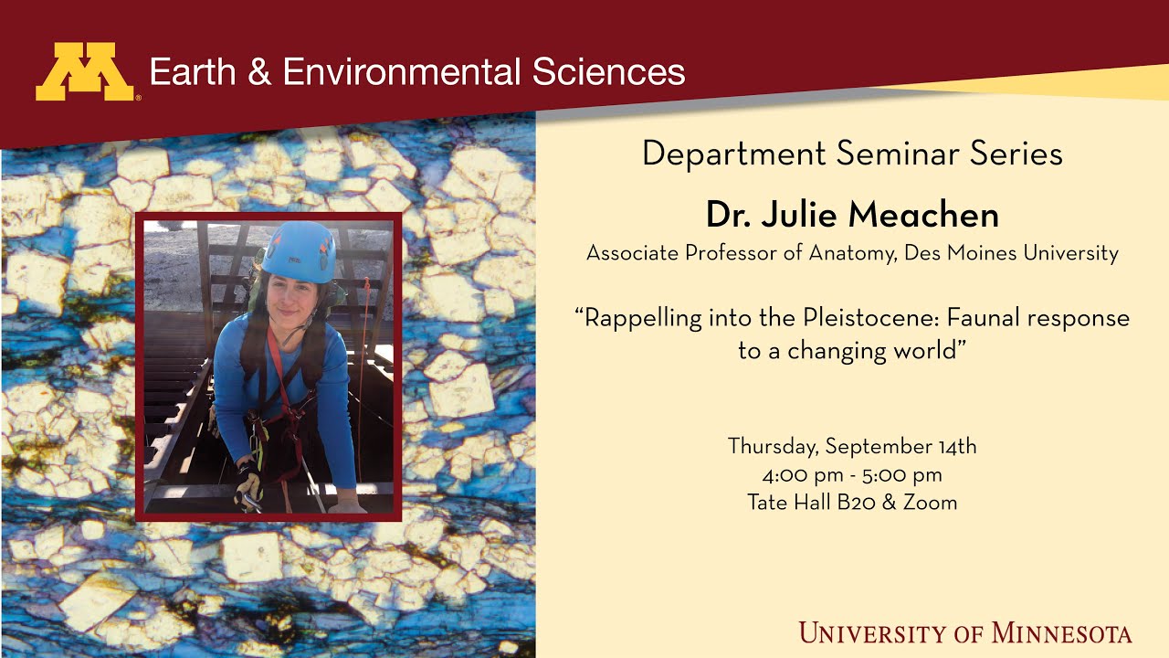 Fall 2023 Department Seminar Series - Dr. Julie Meachen - YouTube