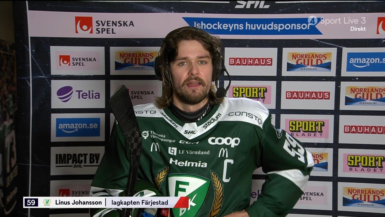 Linus Johansson om att vara tillbaka | Intervju | Färjestad BK - HV71 ...