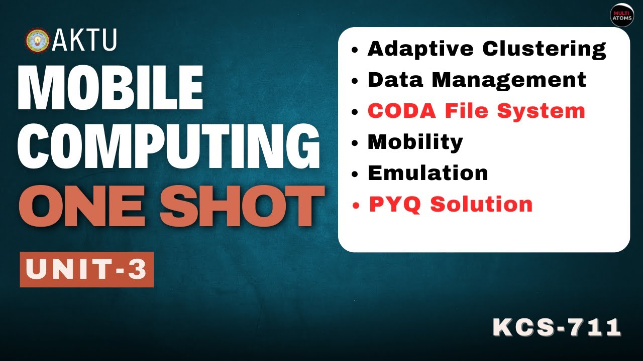 Mobile Computing Unit-3 One Shot | Mobile Computing Unit-3 Aktu | Aktu Exams | 4th Year B-Tech ...