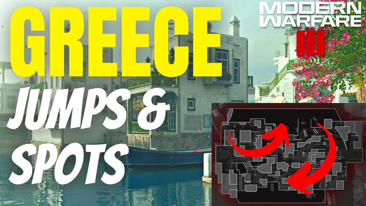 GREECE BEST JUMP SPOTS & LINES OF SIGHT! (COD MWIII NEW MAP) - YouTube