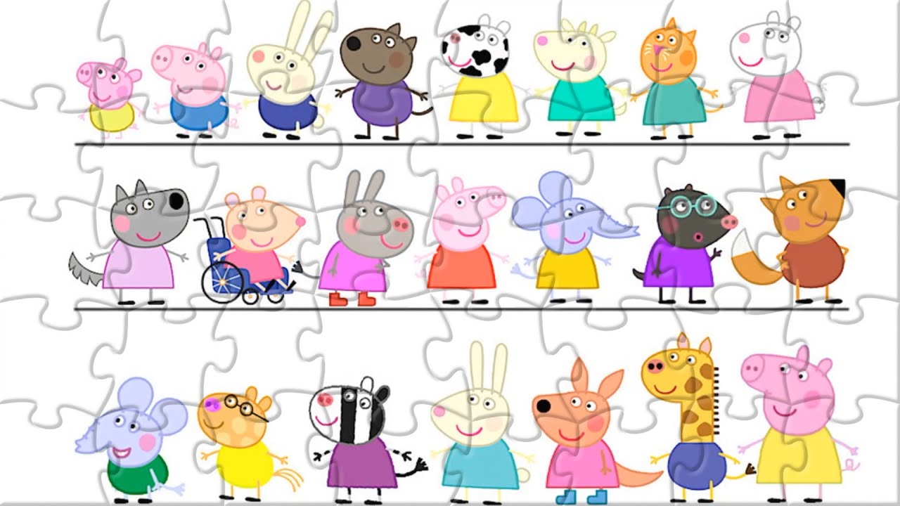 PEPPA PIG FRIENDS - PEPPA PIG PUZZLES - PUZZLE FOR KIDS - YouTube
