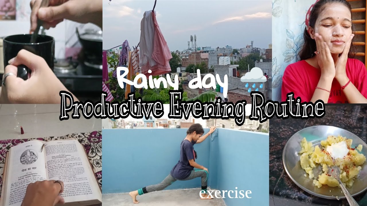 Productive Evening Routine (Rainy Day)🌧️/small things matters 💜 #vlog # ...