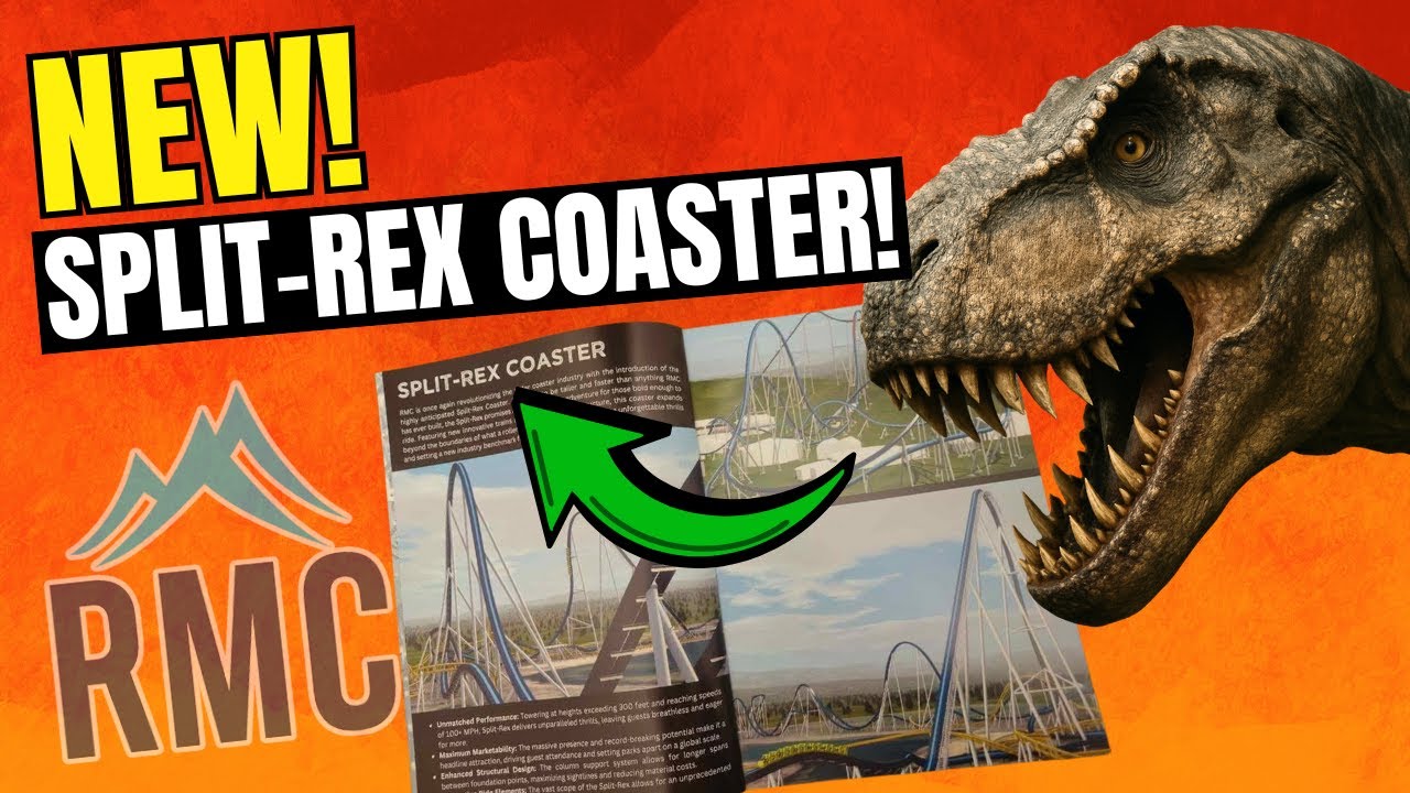 RMC Split Rex GIGA Coaster Is Coming... But Where? 🦖🎢 - YouTube