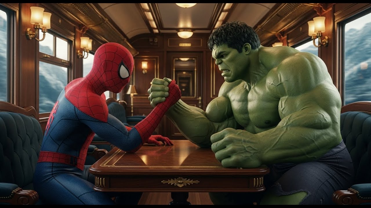 Spider-Man Challenges the INCREDIBLE Hulk to Arm Wrestling on the ...