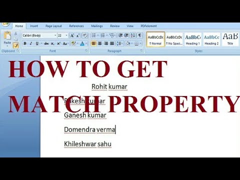 #Property painter & #match property with Microsoft word#word me match ...