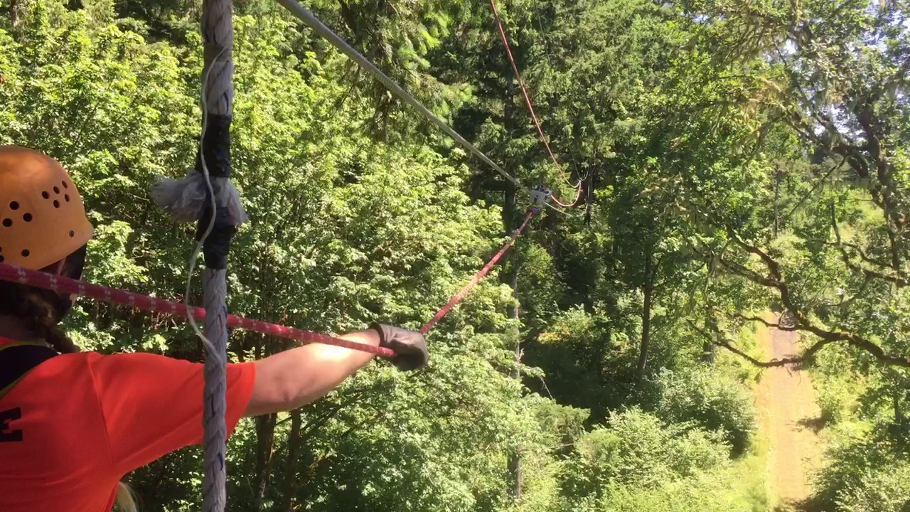 LA zip line Oregon - YouTube