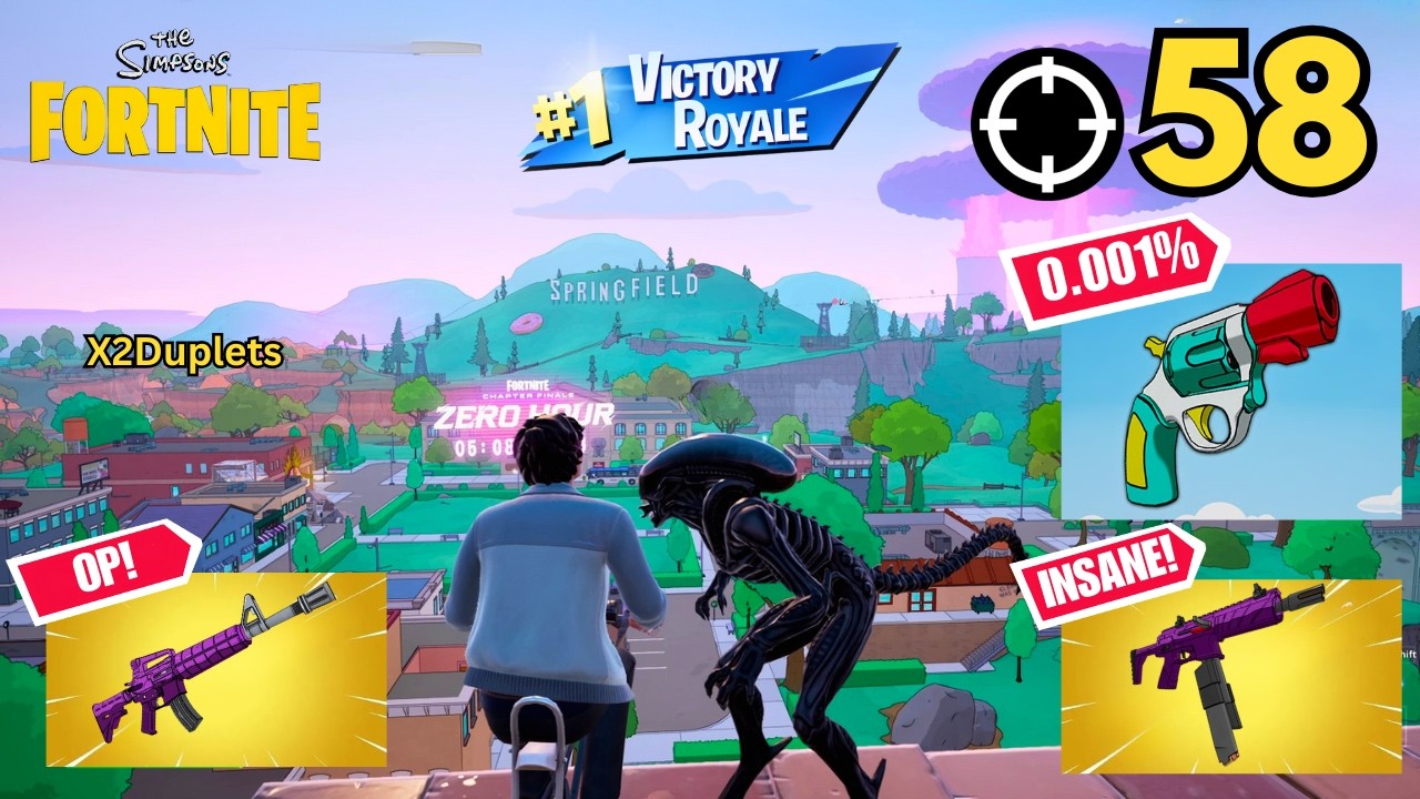 *NEW* MIKE WHEELER SKIN | Fortnite The Simpsons | 58 Kill Duo vs Squads ...