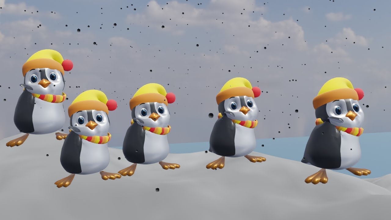 Penguins Dancing On ice | Kids Songs nursery rhymes - YouTube