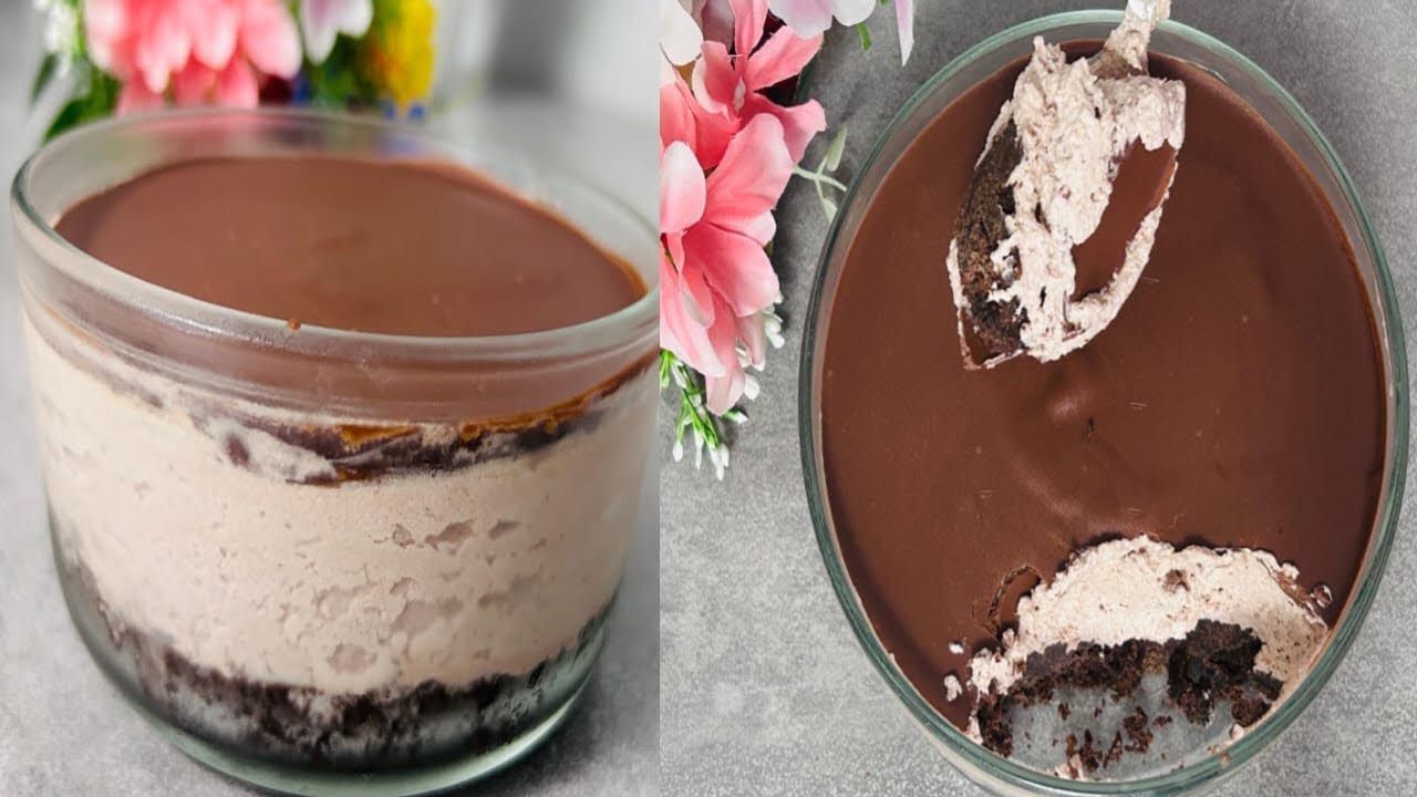 Make chocolate crunch dessert in 5 minutes from leftover cake/chocolate ...