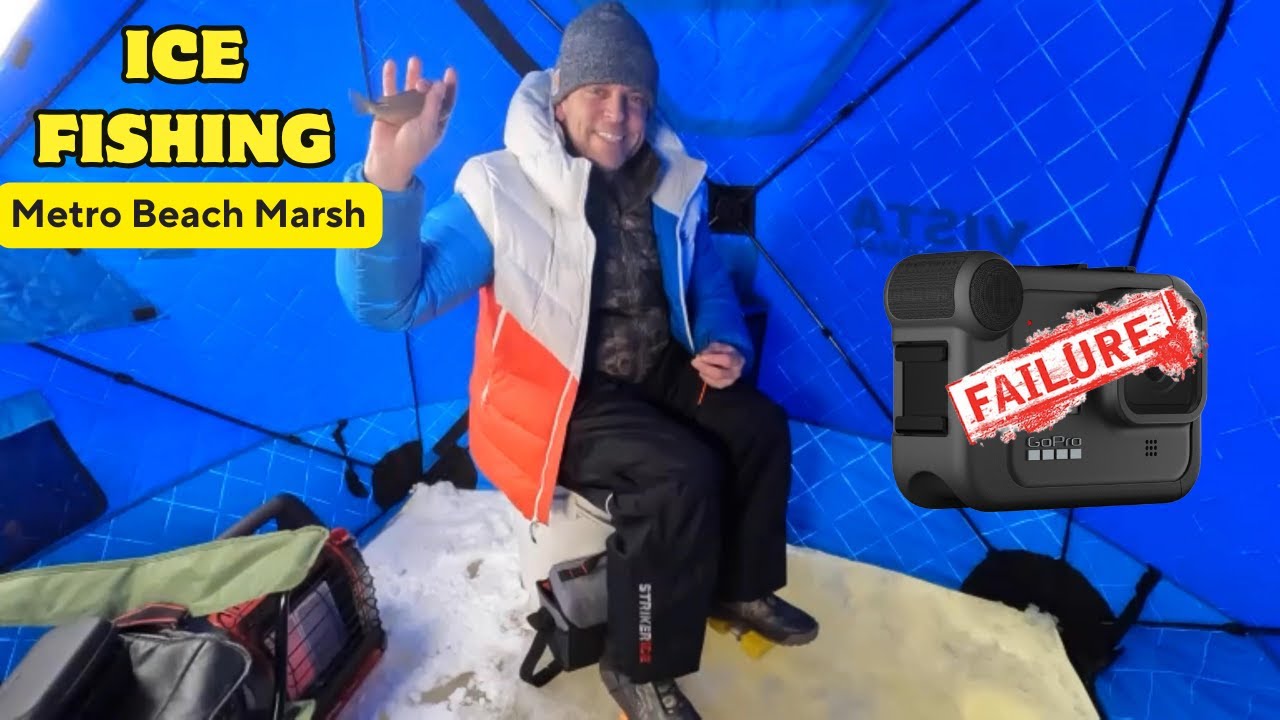 Ice Fishing Metro Beach Marsh - YouTube