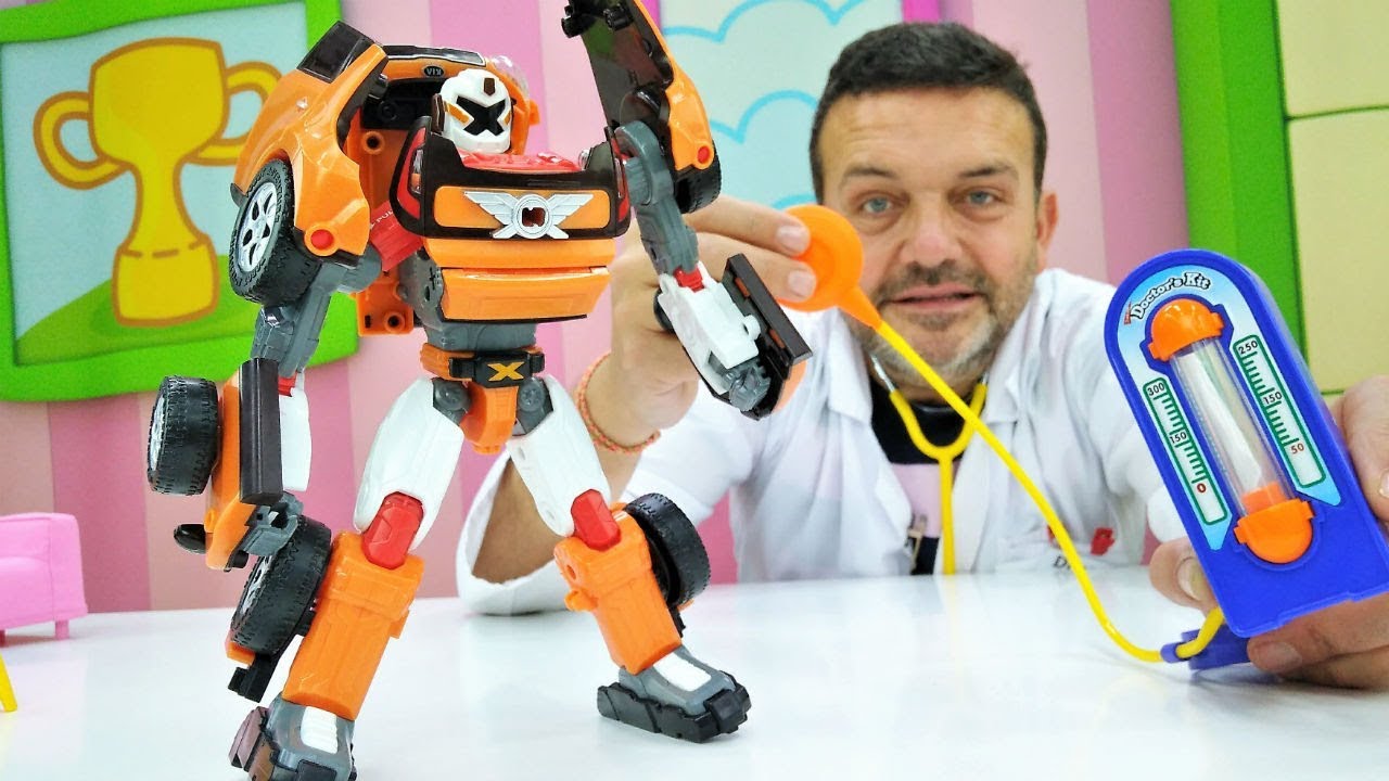 Tobot va al Doctor Pep. Transformers Robots español. - YouTube