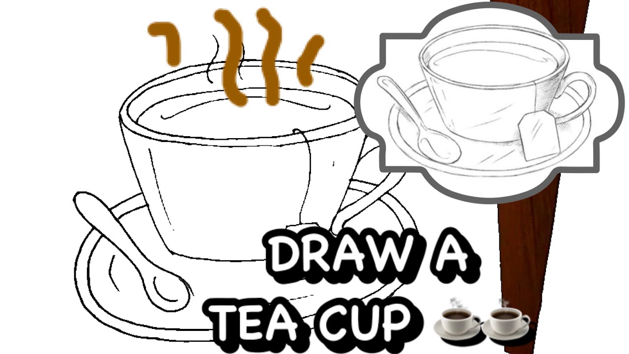How to draw a TEA CUP *SUPER EASY!!* | Happy International Tea Day ...