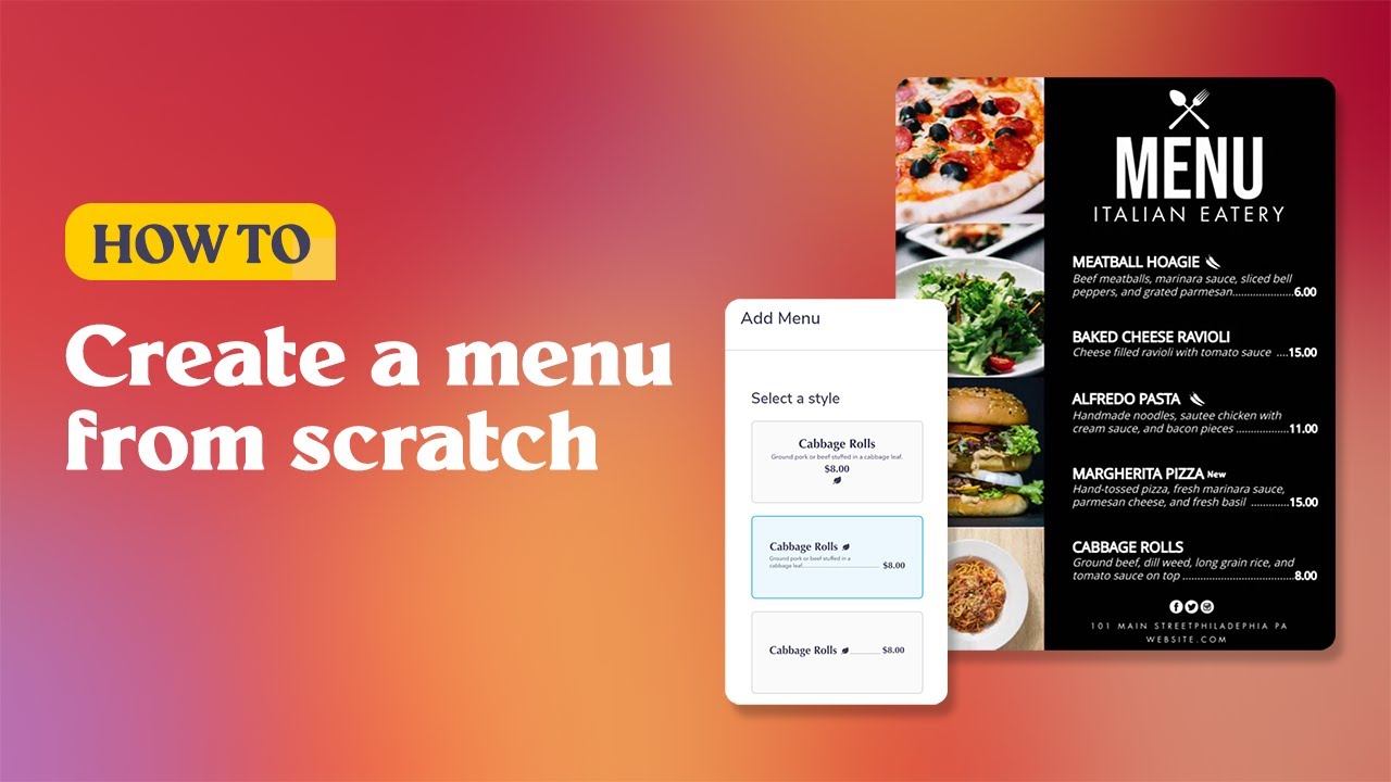 Create Free Menus in Minutes | PosterMyWall - YouTube