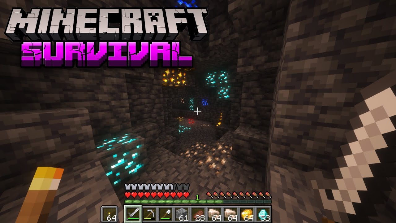 BEST CAVE EVER! Minecraft Survival Ep 2 - YouTube