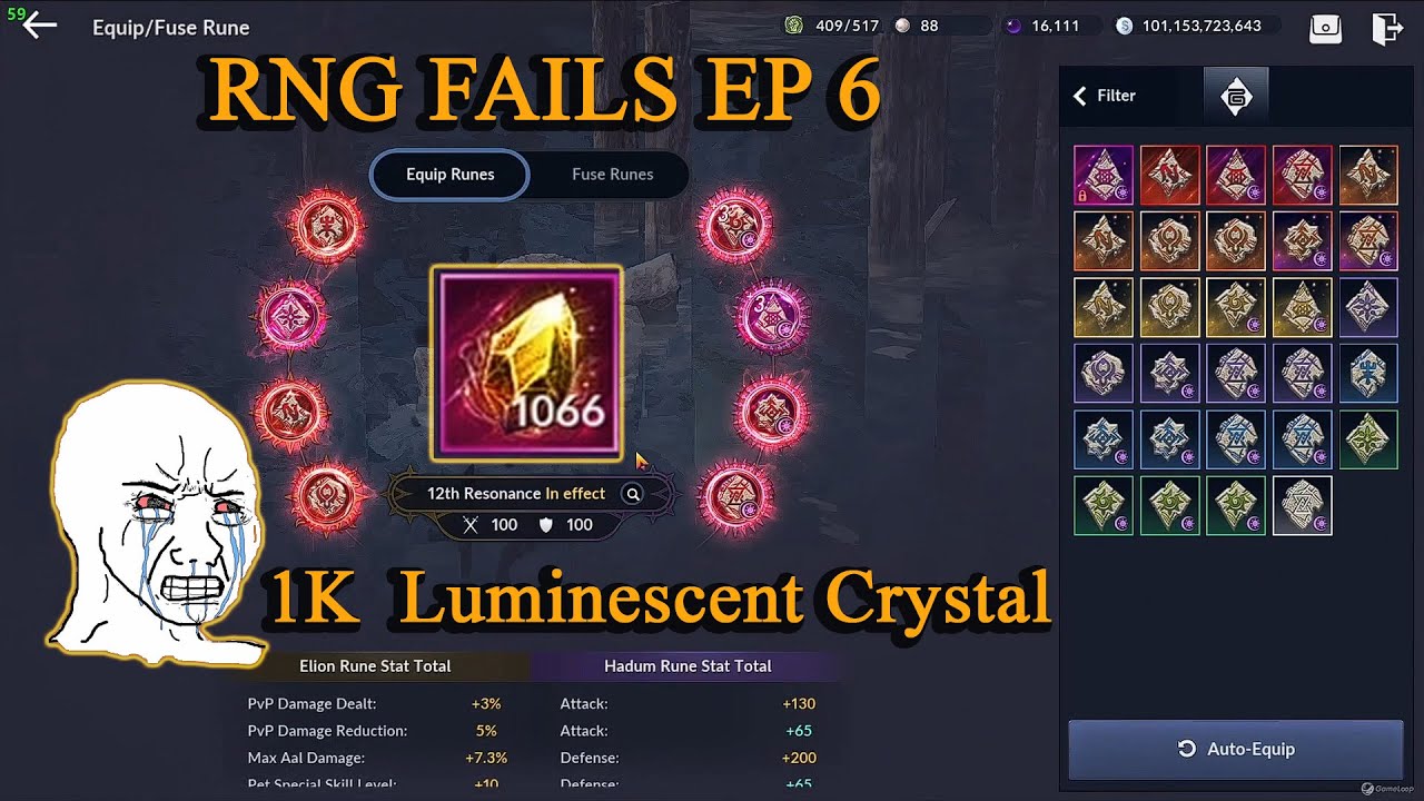 Black Desert Mobile | RNG Test Ep 6 - 1K Luminescent Crystal - YouTube