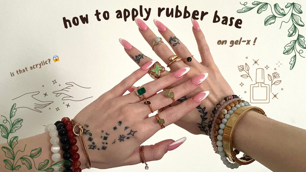 rubber base gel application | do your nails at home! | christina grace ...