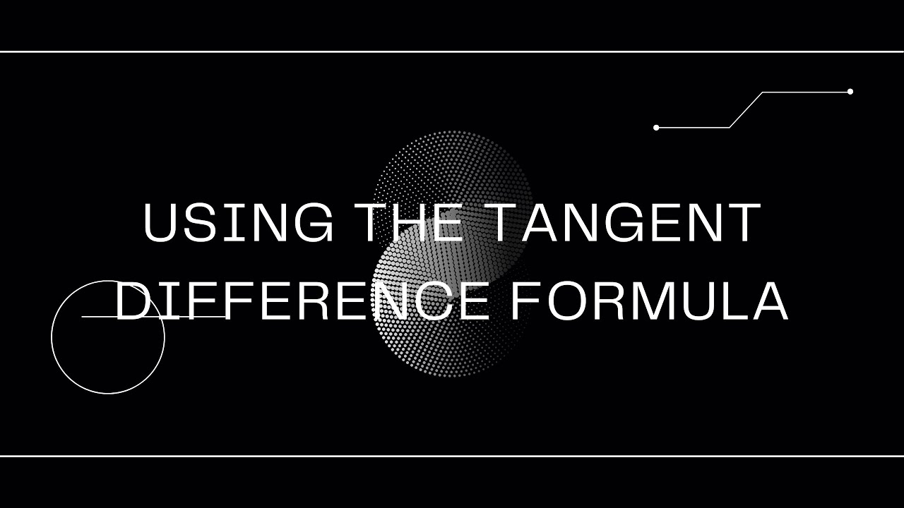 Using the Tangent Difference Formula #trigonometry # ...