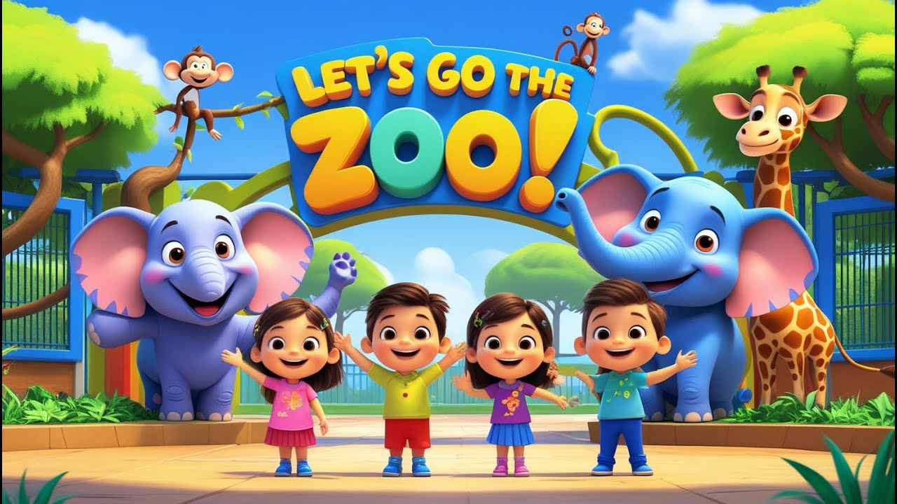 Let’s Go to the Zoo 🦁🎶 | Fun & Educational Kids Song | Zoo Animals Song ...
