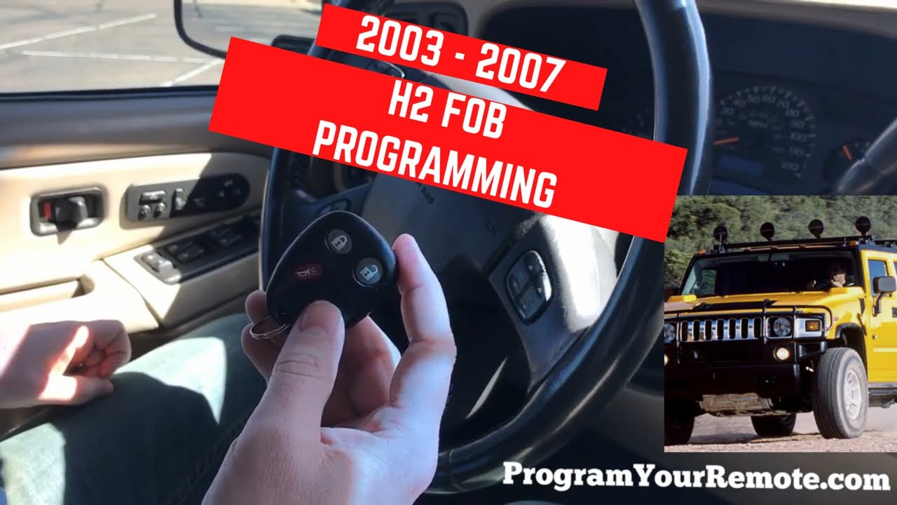 How to program A Hummer H2 remote key fob 2003 - 2007 - YouTube