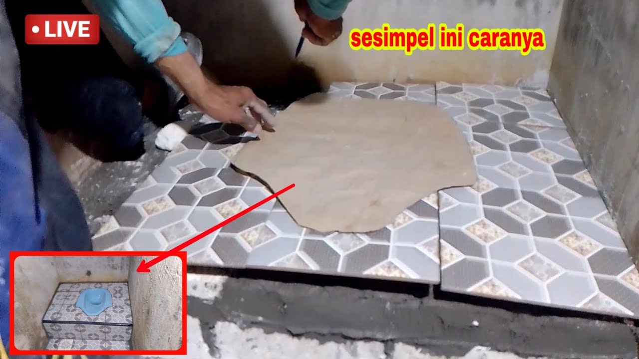 cara mudah pasang dan ngramik closed jongko - YouTube