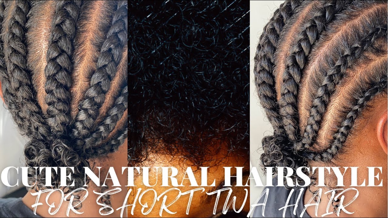 CUTE NATURAL HAIRSTYLE | 4c hair | short hair | curly hair - YouTube