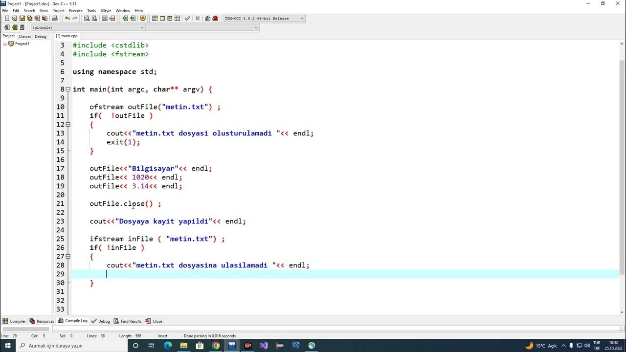 5- C++ Programlama- Dosya Yazma-Okuma İşlemi - YouTube