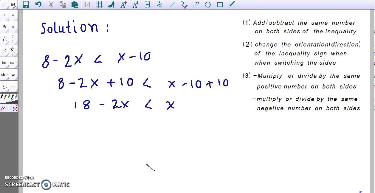 mastering IGCSE. Solving an inequality part 2 - YouTube
