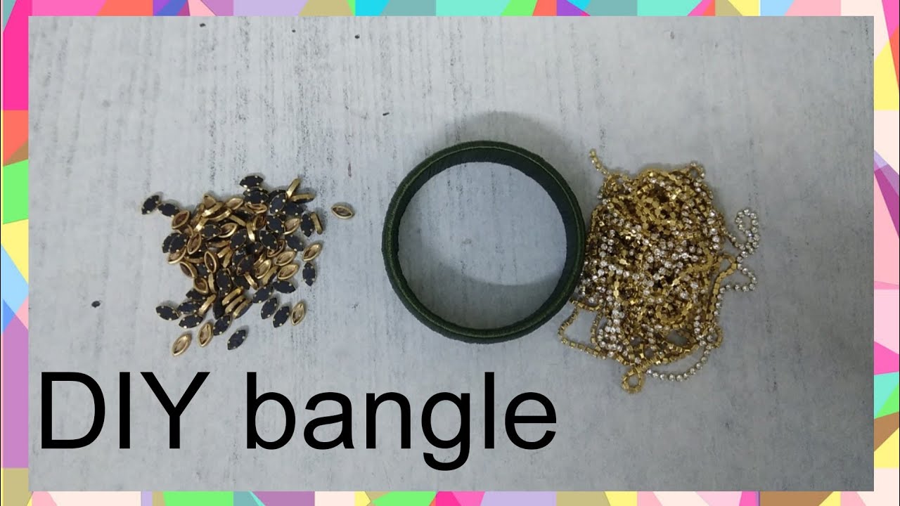 simple fancy silk thread bangles making at home. DIY bangles. - YouTube