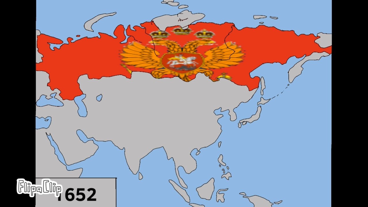 The Russia conquest of Siberia with flags 1600 - 1652 - YouTube
