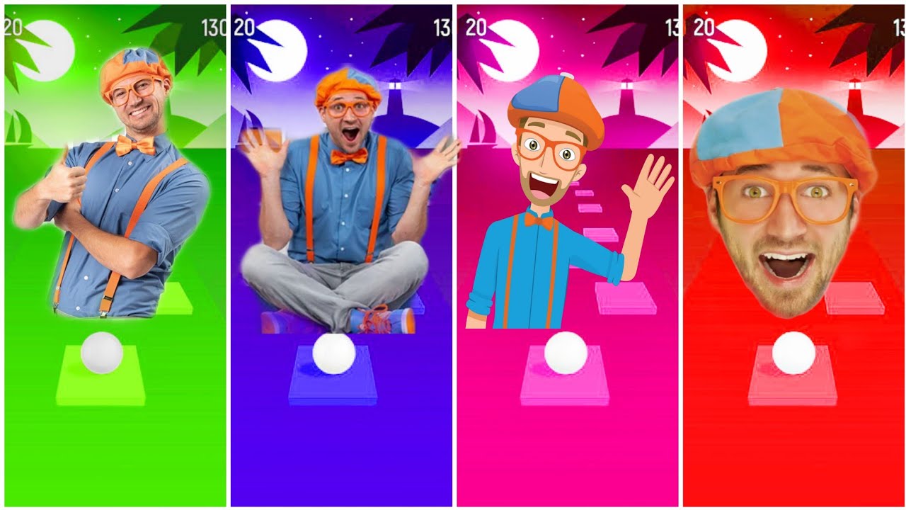 Blippi 🆚 Blippi Tracker 🆚 Blippi Cartoon 🆚 Blippi Toy | Tiles Hop EDM ...