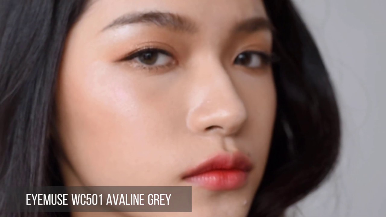 EyeMuse Contact Lens - WC501 Avaline Grey - YouTube