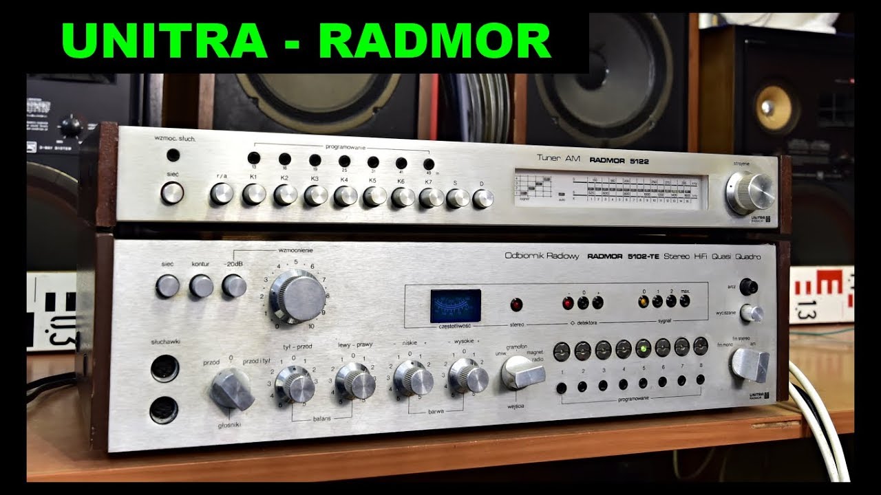 UNITRA RADMOR 5102-TE, Tuner AM RADMOR 5122 - YouTube
