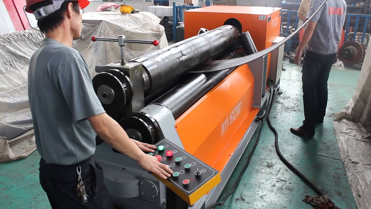 KRRASS W11 16X2000 Mechanical 3 roller rolling machine , three roll ...