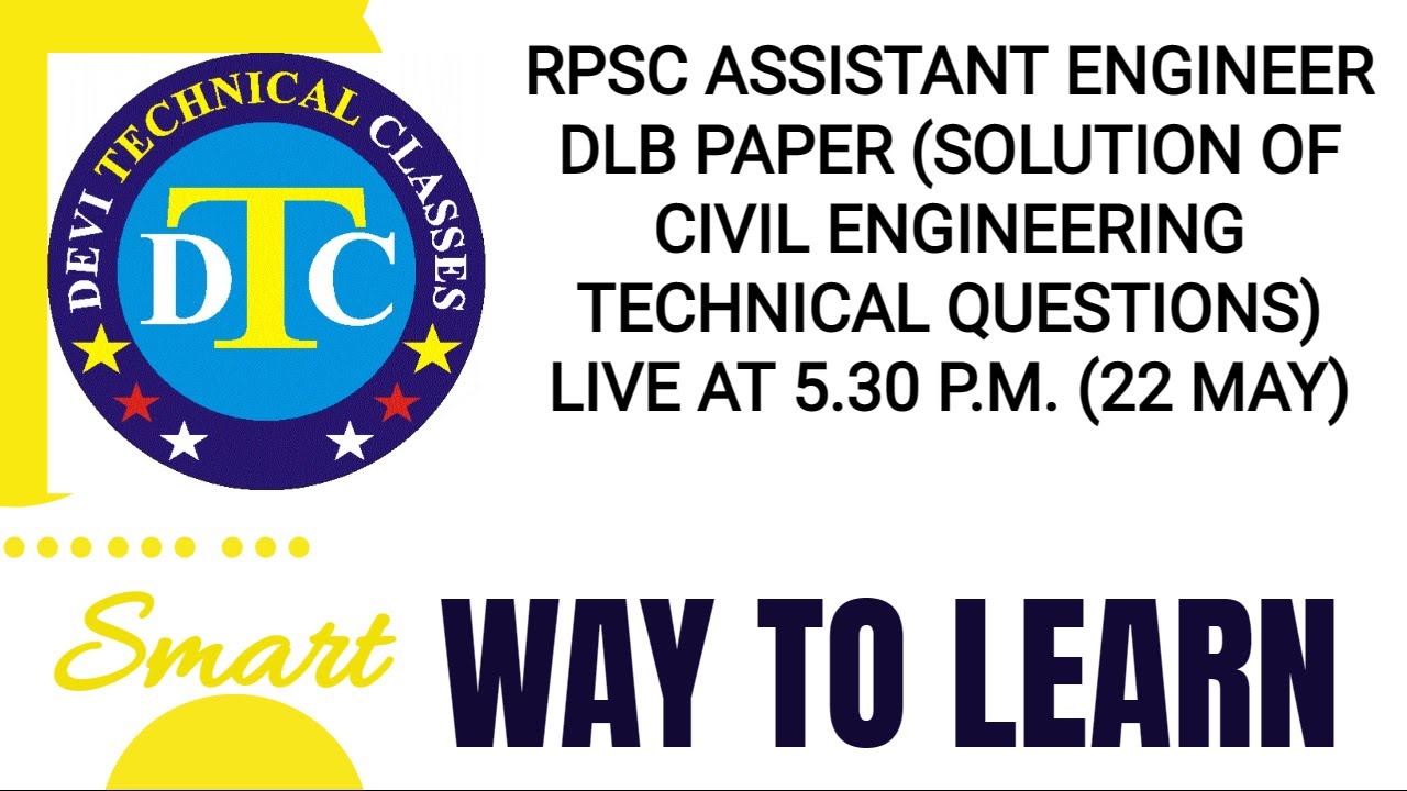 RPSC AE DLB PAPER SOLUTION OF CIVIL ENGINEERING QUESTIONS - YouTube