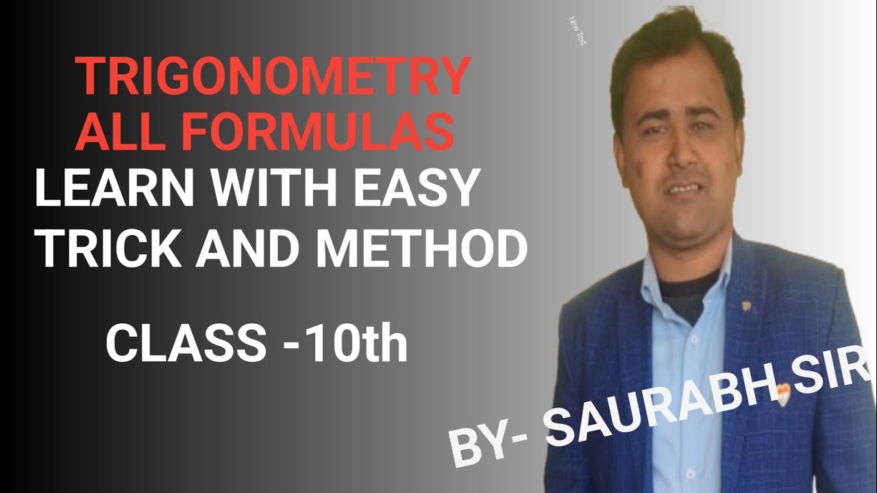 Trigonometry formulas class 10th - YouTube