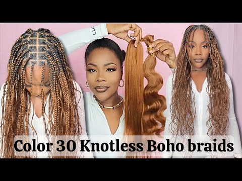 I Got the Color 30 Braids! 😍Perfect Summer Vacation Boho Knotless ...