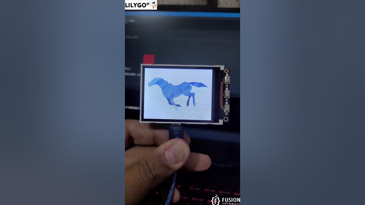 Lilygo T4 V1.3 | ESP32 | ILI9341 LCD Display | Big Horse Animation Example | - YouTube