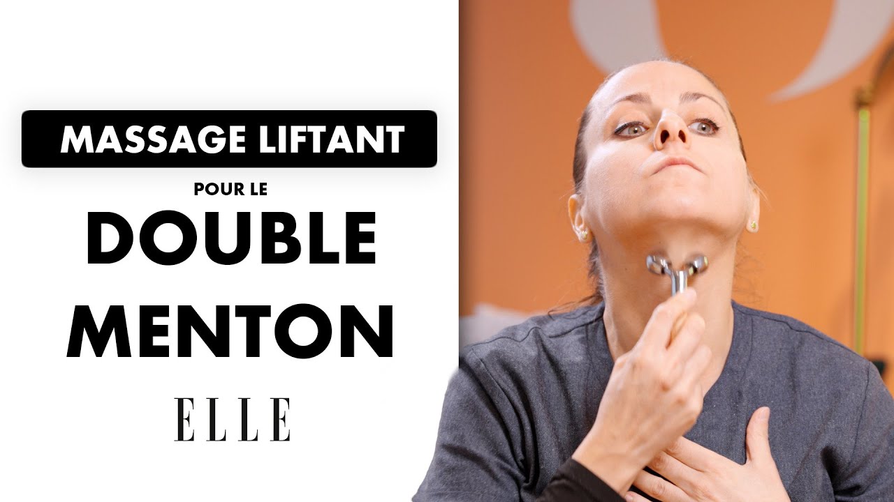 Comment faire un massage liftant pour le double-menton ? - YouTube