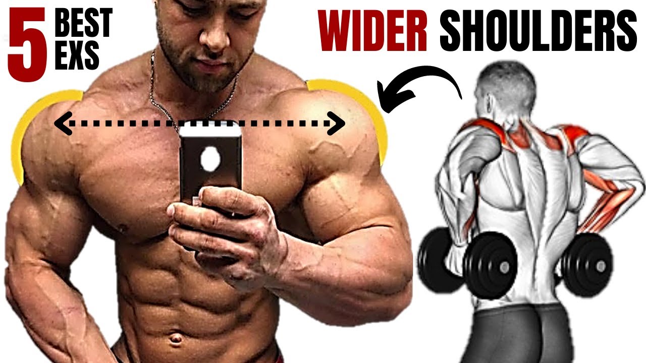 5 BEST LATERAL DELTOID TO GET WIDTH SHOULDER / Musculation largeur des ...