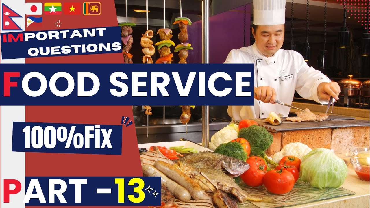 food service exam || foods important questions || food skills japan ...