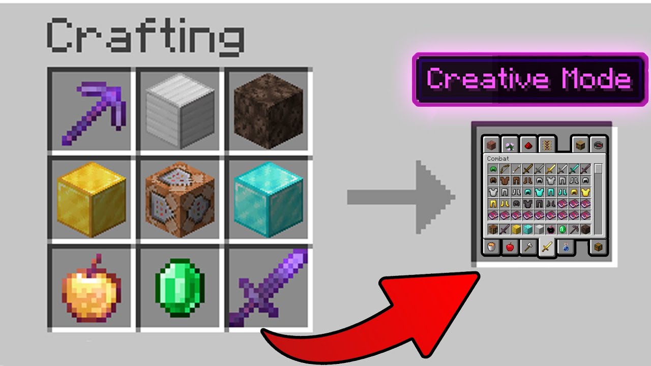 Minecraft But You Can Craft Creative Mode! - YouTube