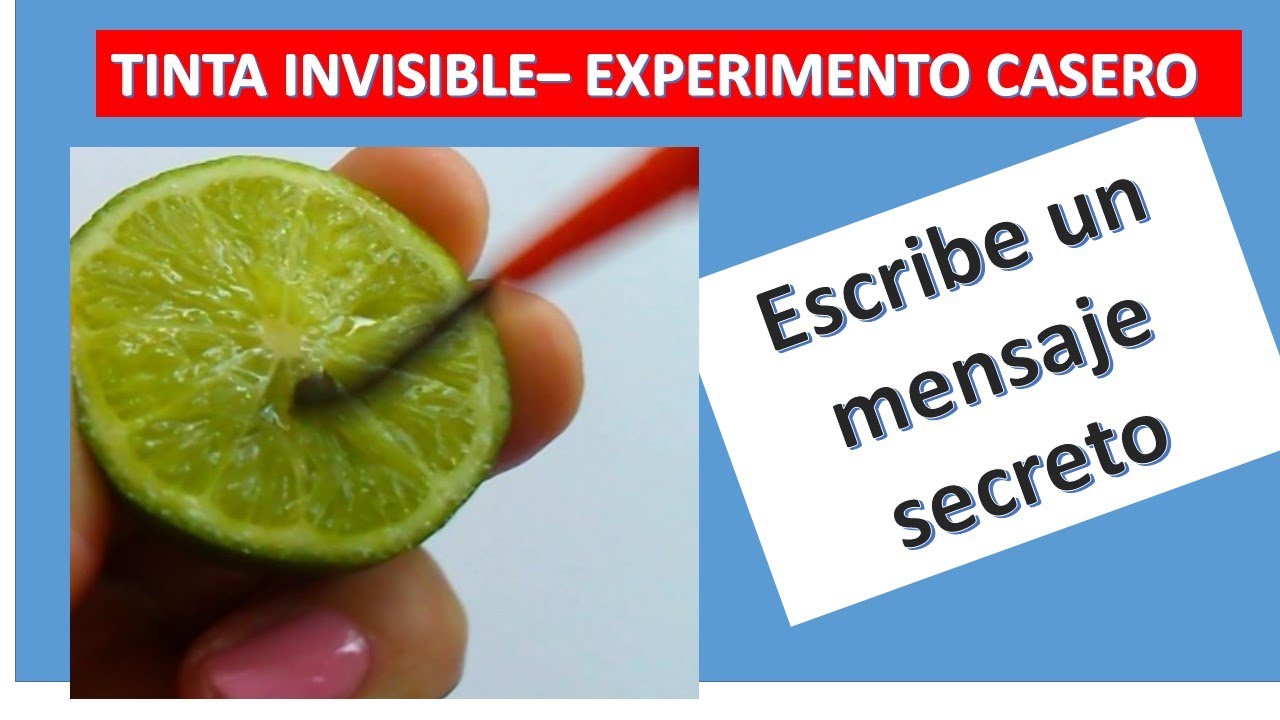 TINTA INVISIBLE (Experimento Casero). EXPERIMENTOS PARA NIÑOS. tarea ...