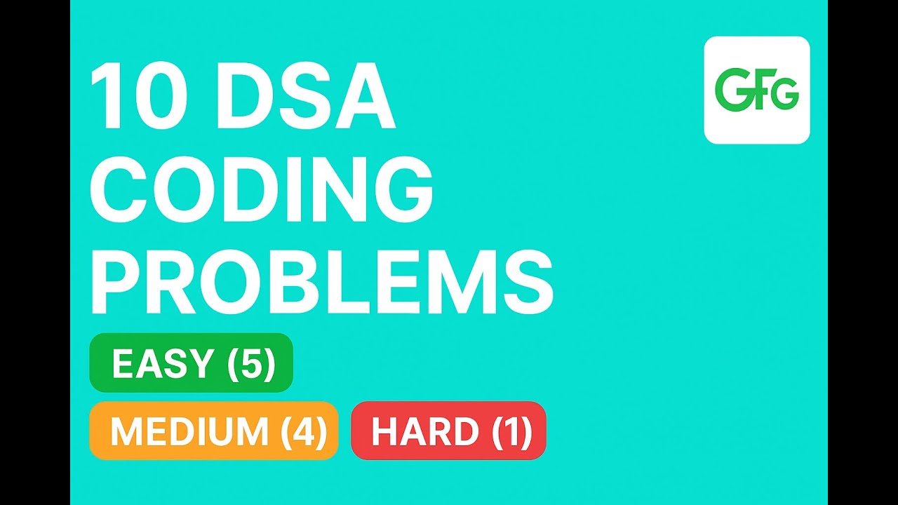 Solving 10 DSA Problems | GFG | Mean | Median | Arrays | DP | Binary Search | Trie | Strings ...